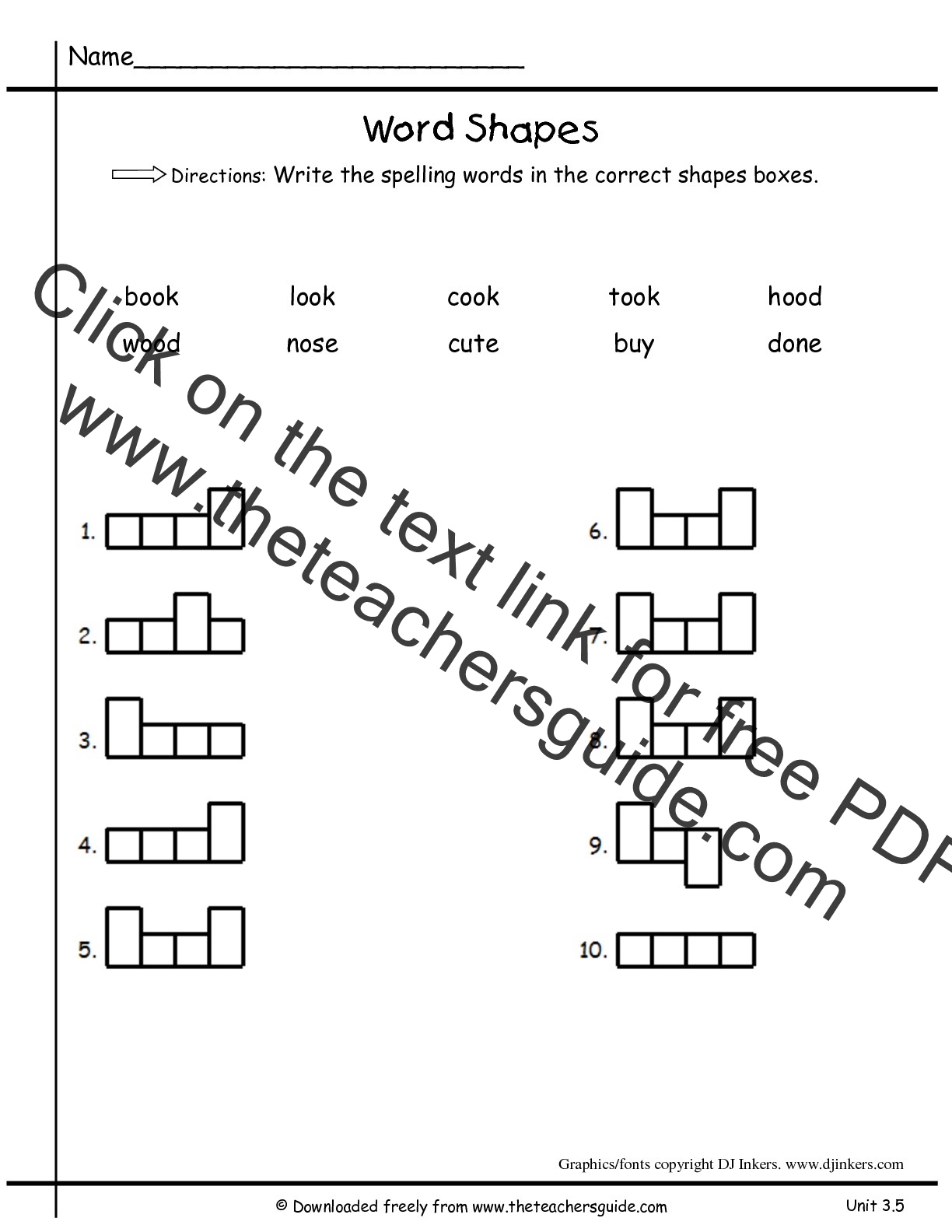Wonders First Grade Unit Three Week Five Printouts