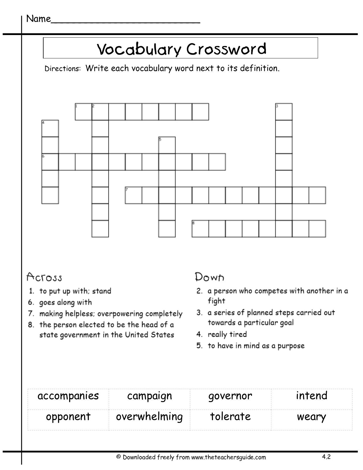 Printable Crossword Puzzles For 4th Graders Printable Crossword Puzzles For 4th Graders