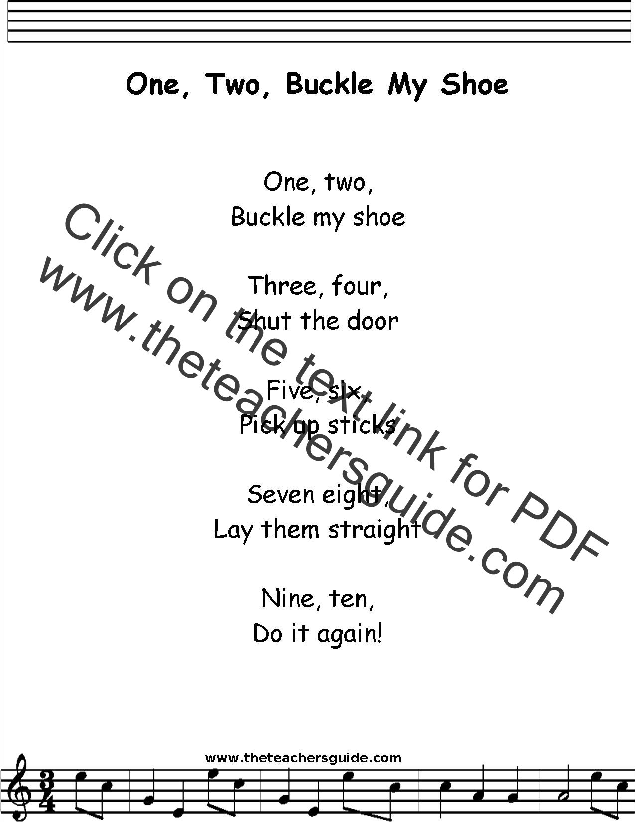 1 2 Buckle My Shoe Lyrics 1 2 Buckle My Shoe Lyrics