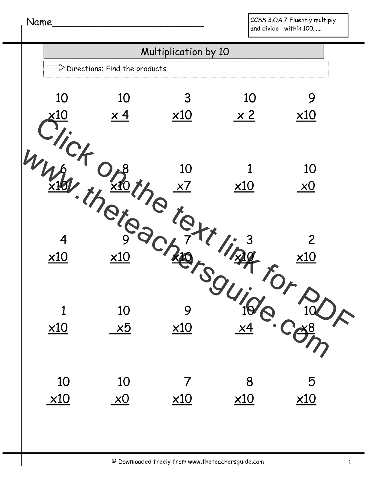 Multiplication Facts Worksheets From The Teacher s Guide Multiplication Facts Worksheets From The Teacher s Guide