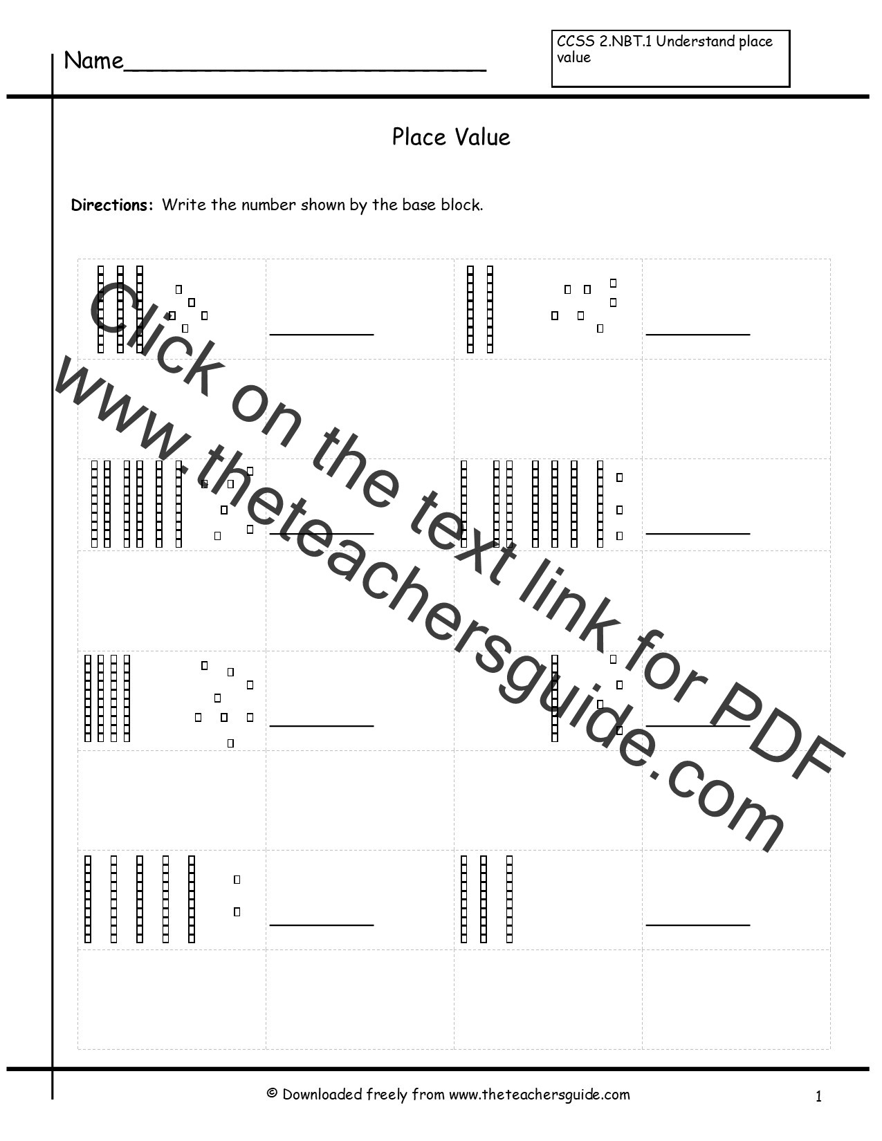 Place Value Worksheets From The Teacher s Guide Place Value Worksheets From The Teacher s Guide