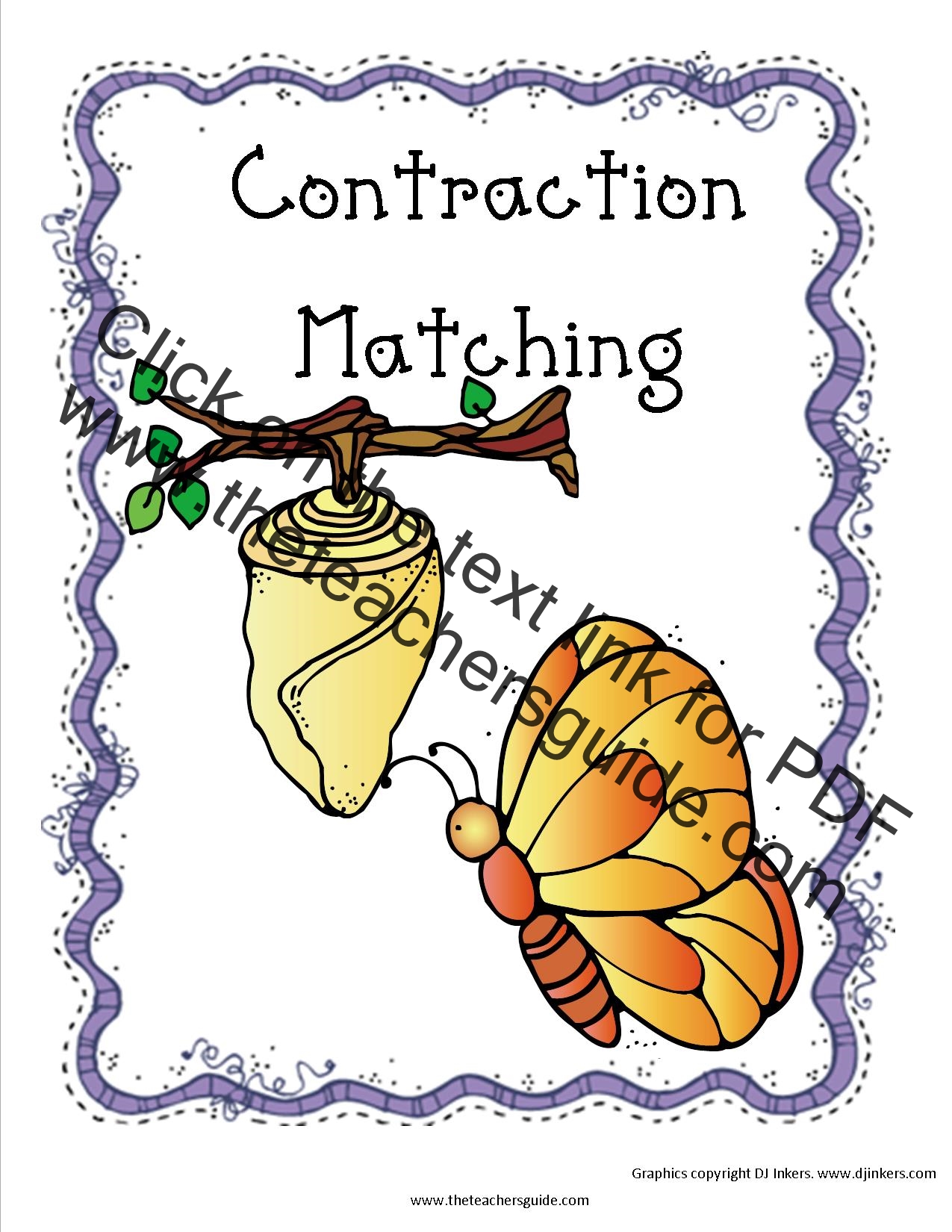 Contractions Worksheets from The Teacher's Guide