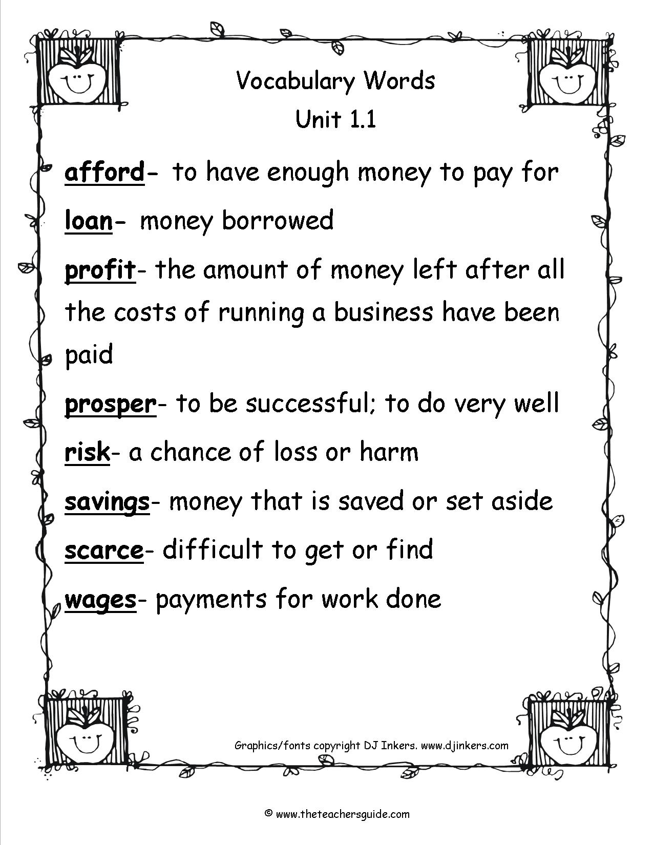 Wonders Fourth Grade Unit One Week Five Printouts