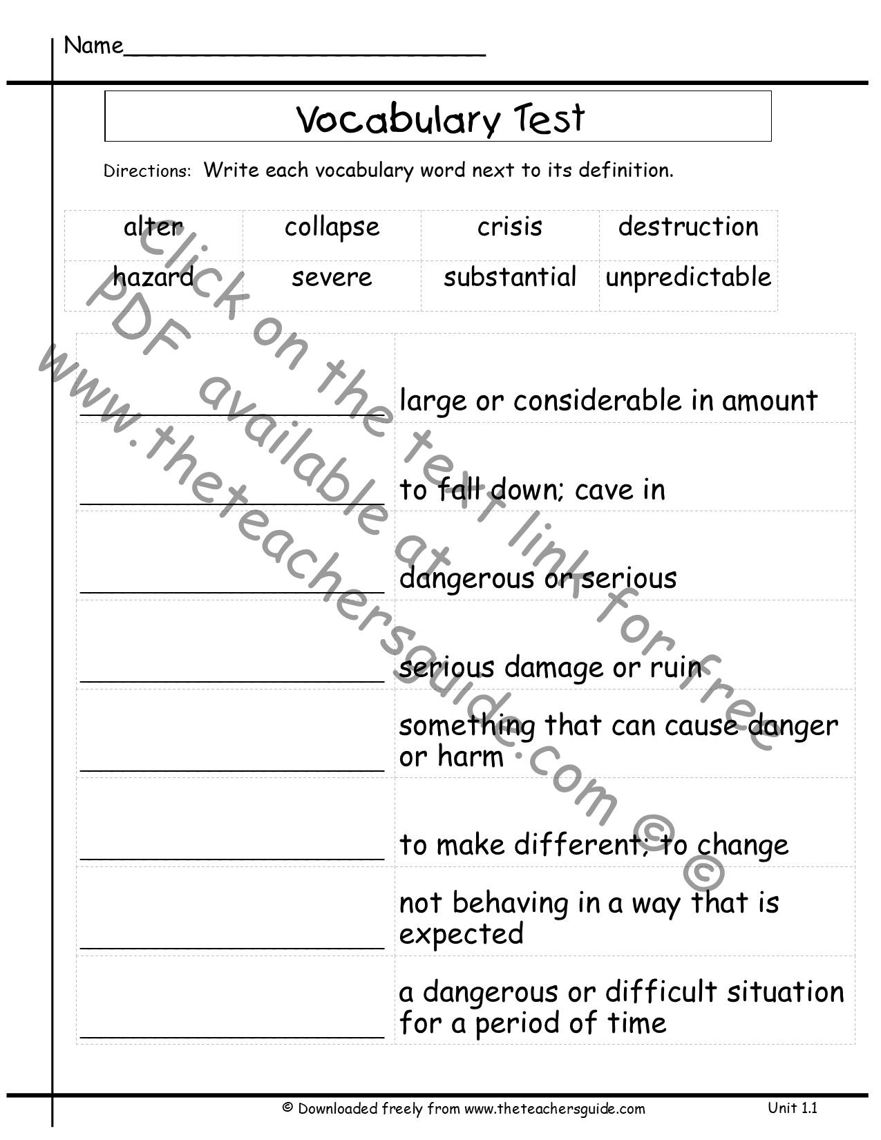 Wonders Fourth Grade Unit One Week One Printouts
