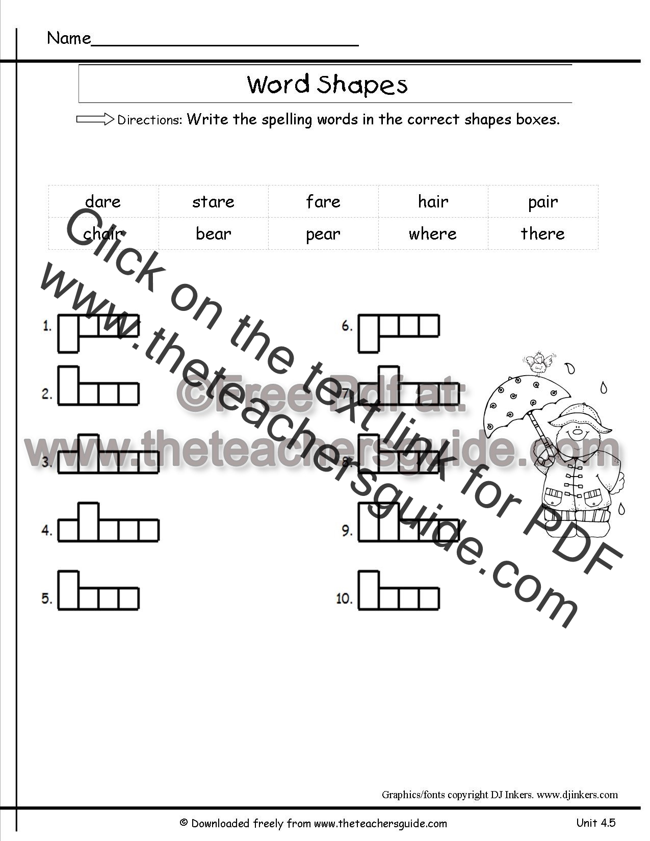 Wonders Second Grade Unit Four Week Five Printouts