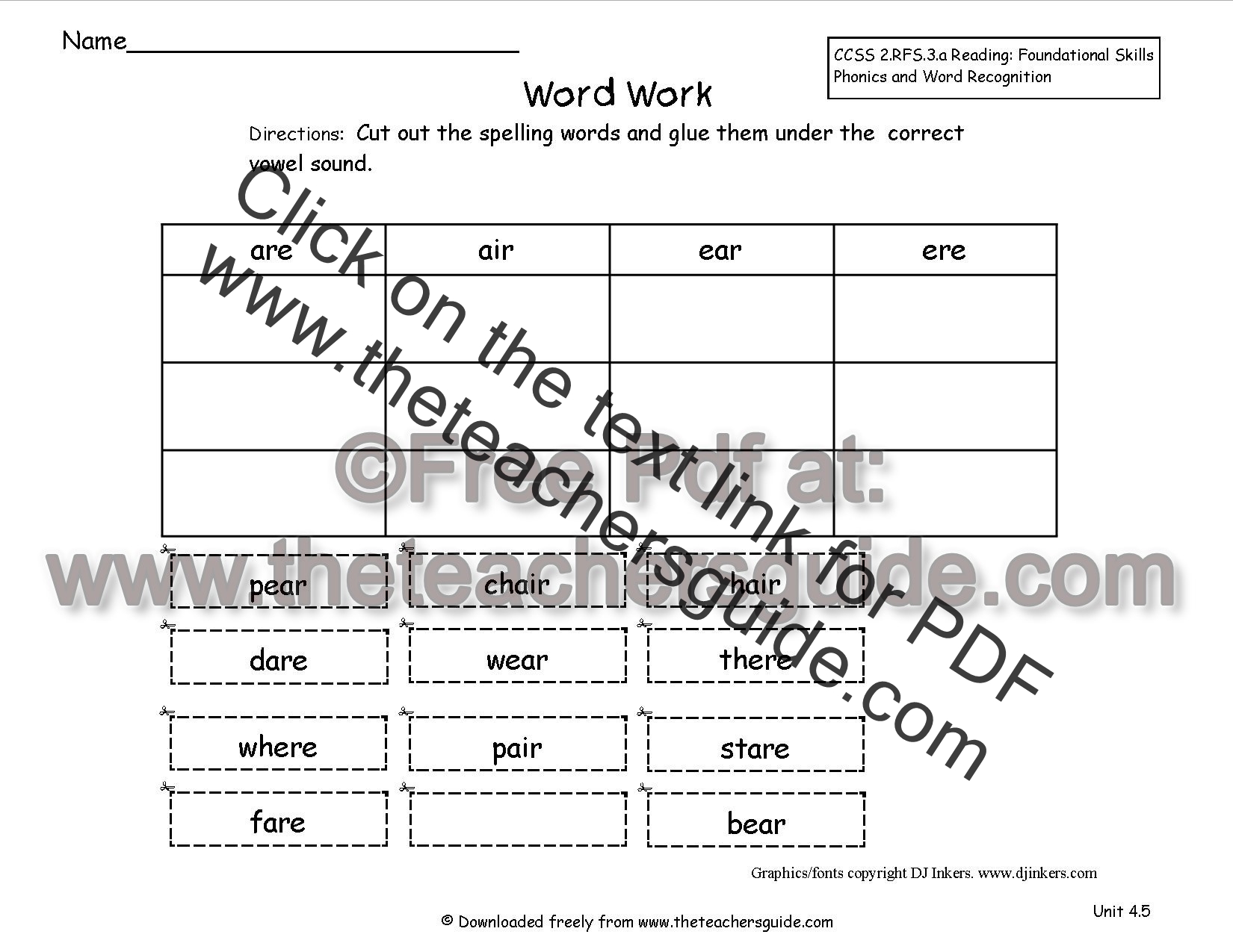 Wonders Second Grade Unit Four Week Five Printouts