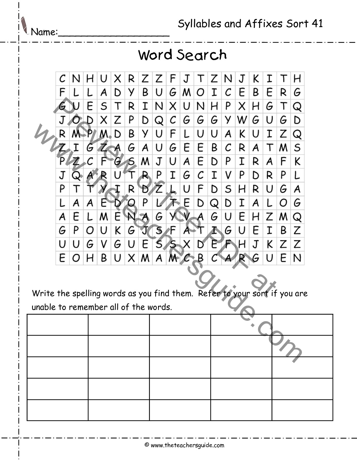 Index of /wordstheirway/syllablesandaffixes