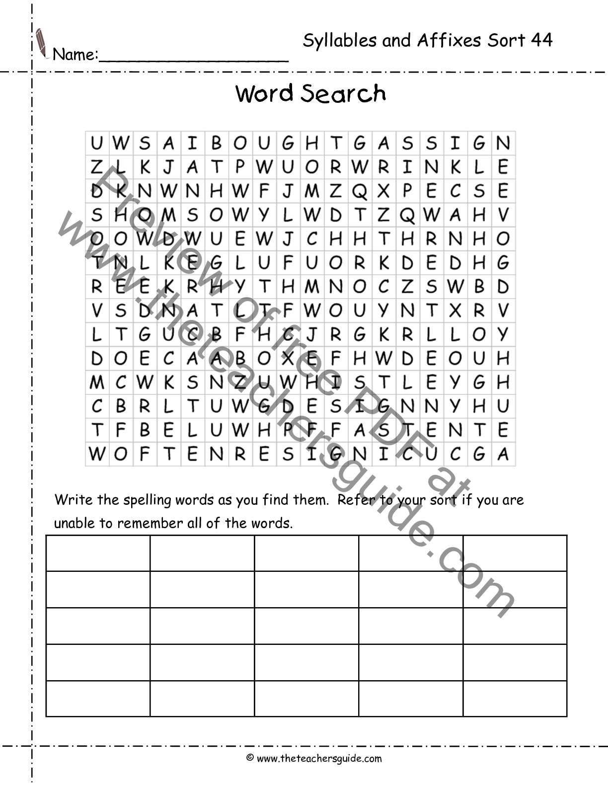 Index of /wordstheirway/syllablesandaffixes