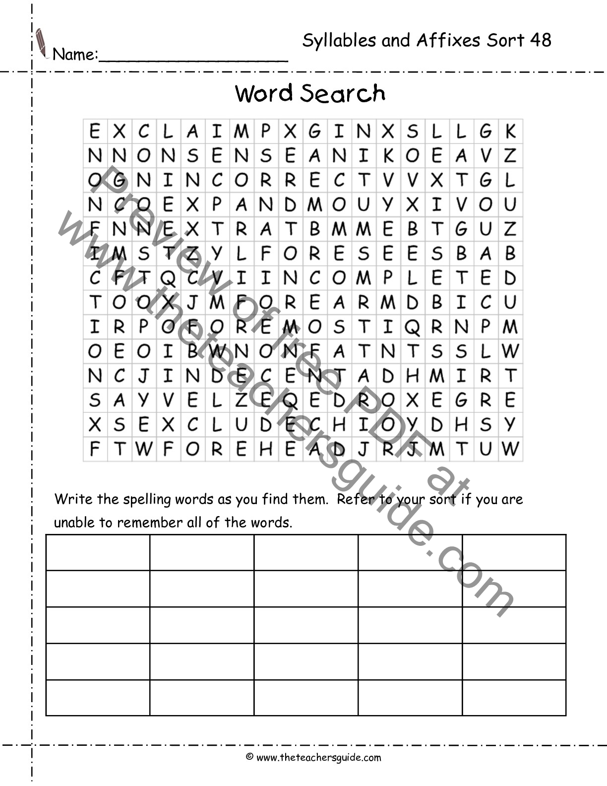 Index of /wordstheirway/syllablesandaffixes