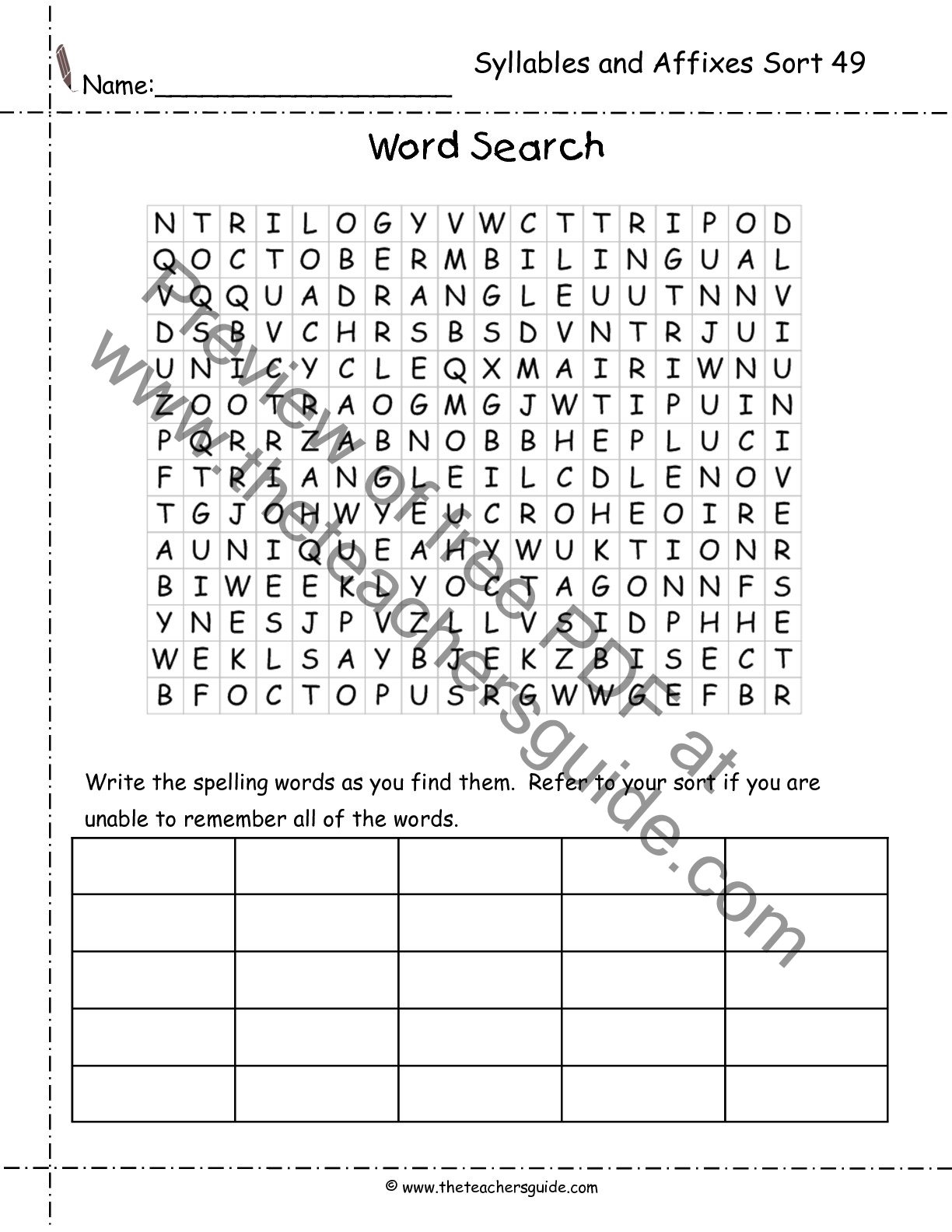 Index of /wordstheirway/syllablesandaffixes