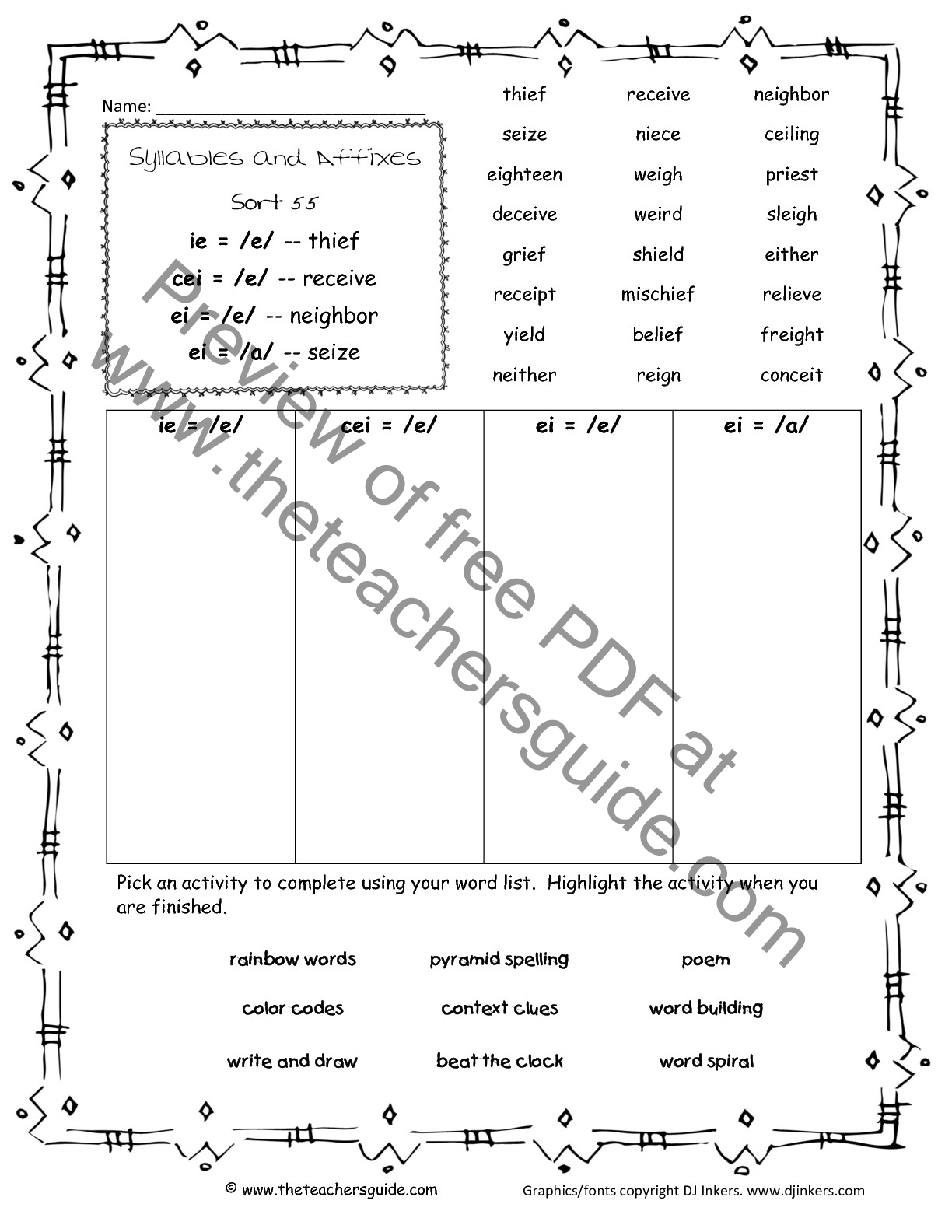 Index of /wordstheirway/syllablesandaffixes