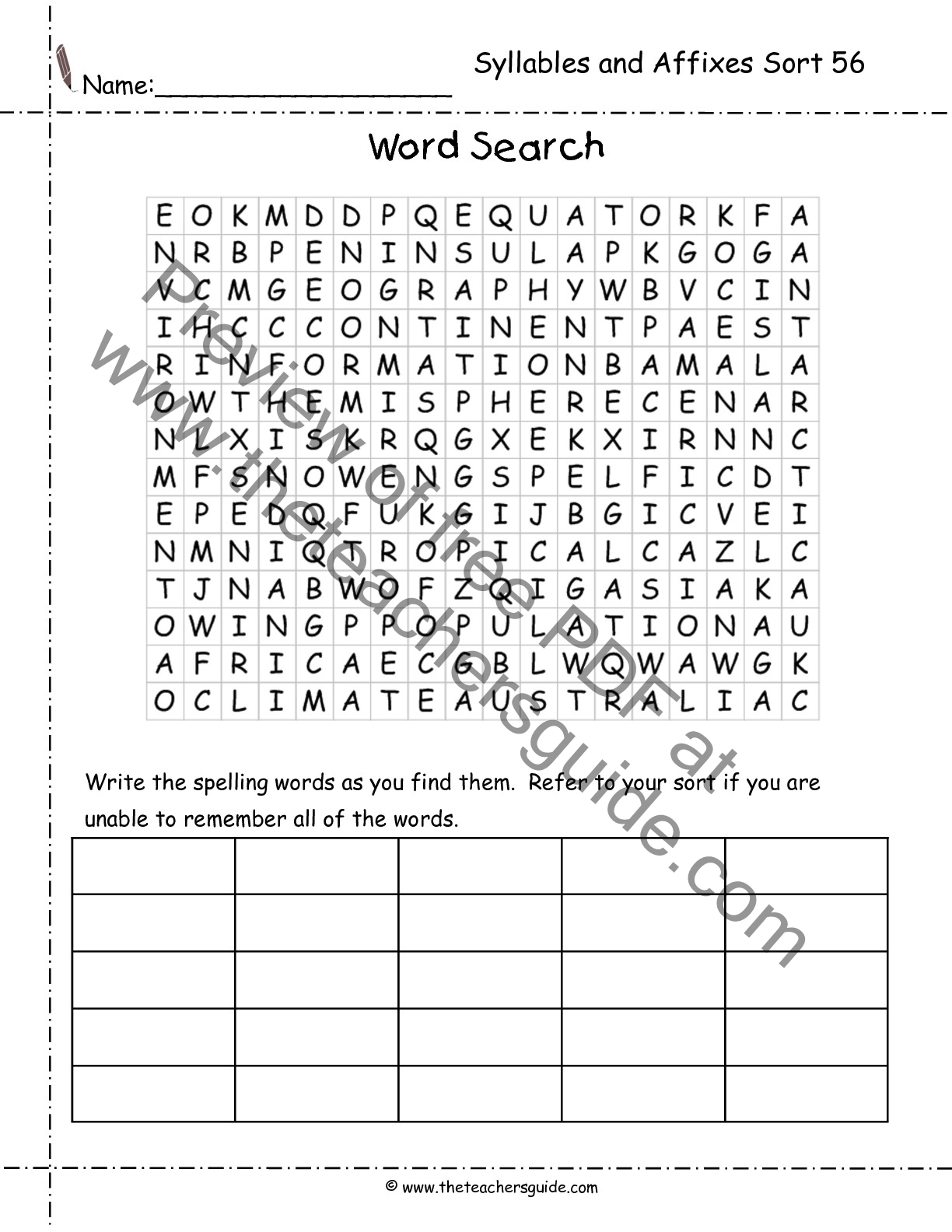 Index of /wordstheirway/syllablesandaffixes